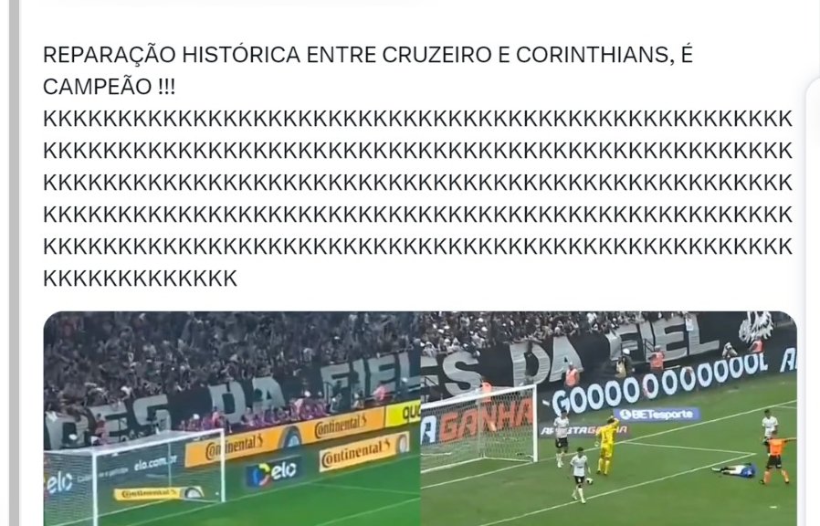 Torcida do Corinthians comemora 'vingança' contra o Cruzeiro
